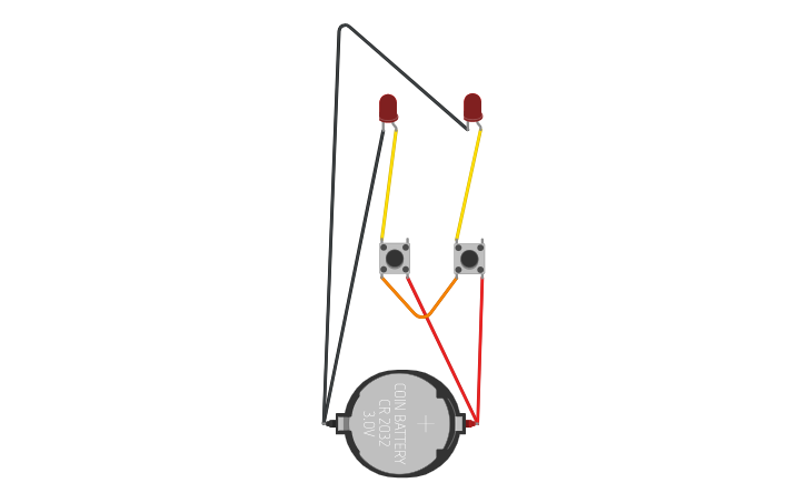 Circuit Design Led Com Dois Botões Tinkercad