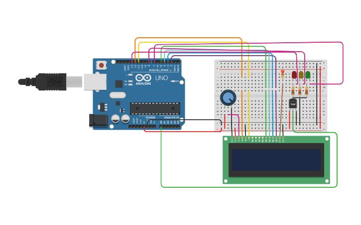 Circuit design Copy of LCD Display | Tinkercad Circuit design Copy of LCD Display | Tinkercad