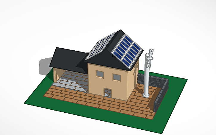 3D design Sustainable House - Tinkercad