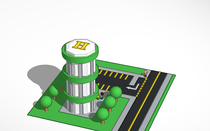 3D design Hotel Concept - Tinkercad