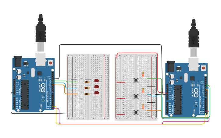 Circuit Design Comunicação Serial Entre Arduinos Tinkercad