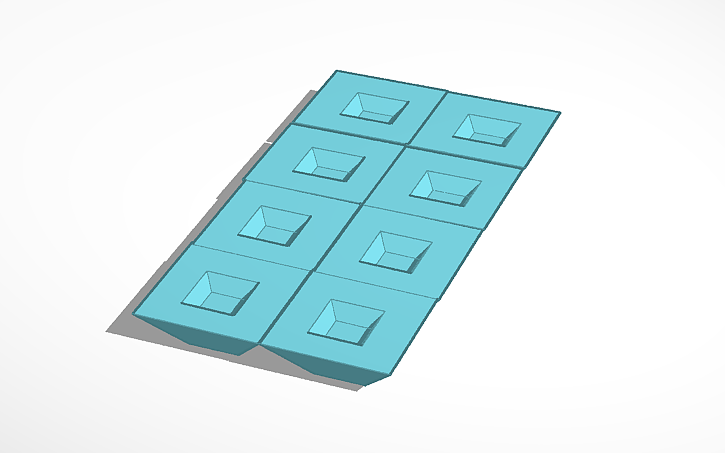 3D design Ice tray - Tinkercad