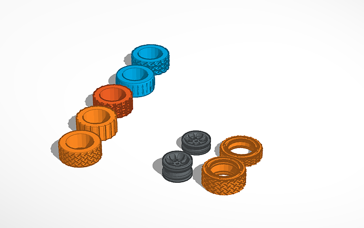 3D design Wheels and Rim (Lego Compatible) - Tinkercad