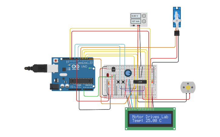 Circuit design Industrial Conveyer Project - Tinkercad