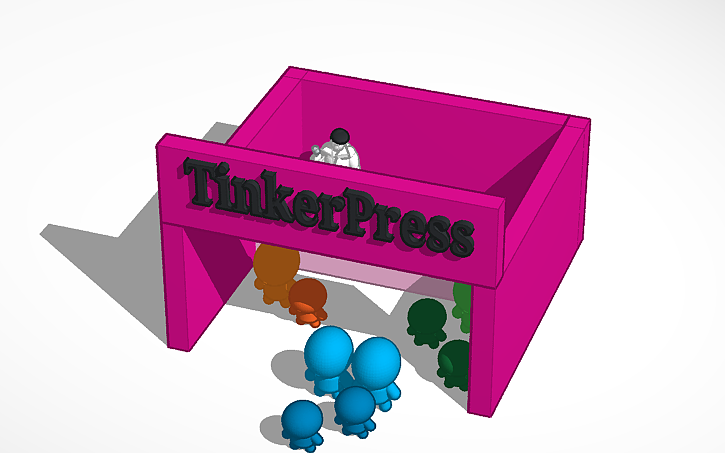 3D design TinkerPress Newspaper Stand | Tinkercad
