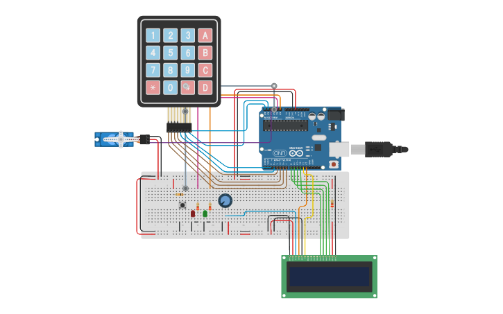 Circuit design Copy of Control de Acceso seguro con Arduino,Lcd y ...
