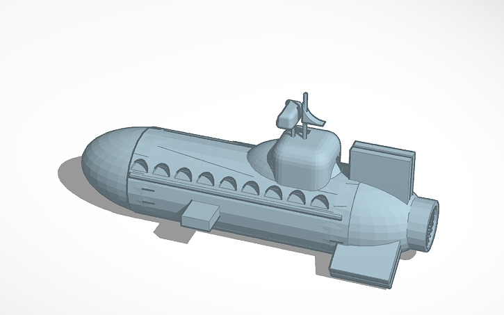 3D design Submarine - Tinkercad