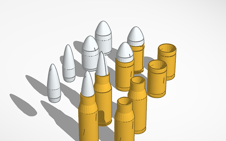 3D design bullet - Tinkercad