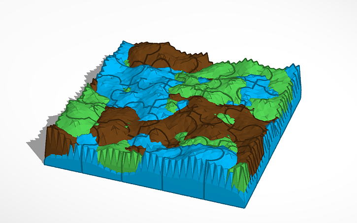 3D design 3D terrain puzzle | Tinkercad