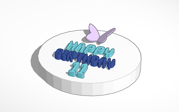 3D design happy birthday | Tinkercad