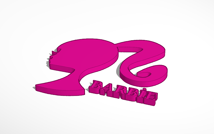 3D design Barbie Logosu - Tinkercad