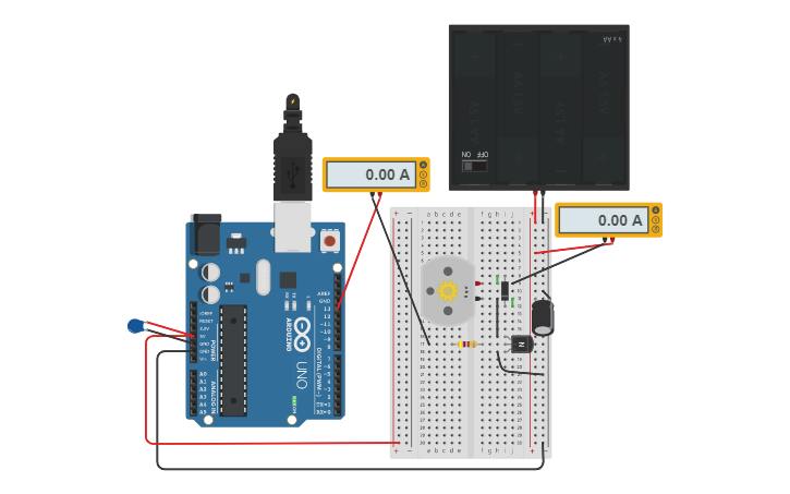 Circuit design BJT example | Tinkercad