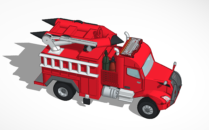3D design Volvo VNX fire Truck - Tinkercad