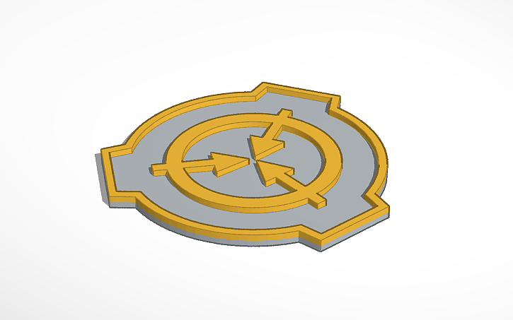 3D design SCP logo - Tinkercad