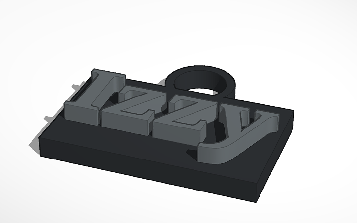 3D design key chane - Tinkercad