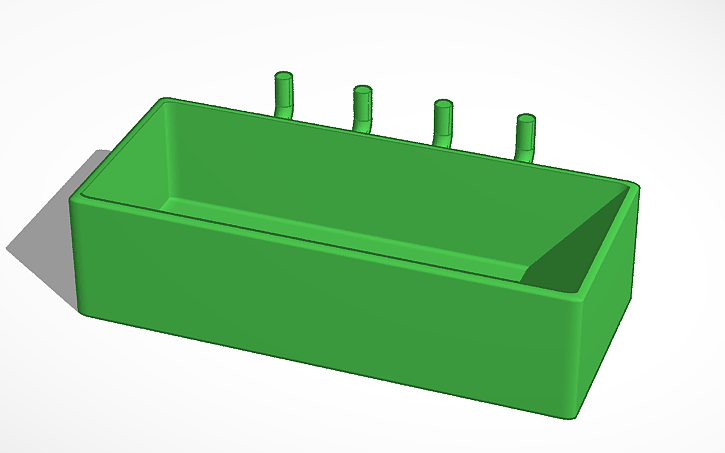 3D design Pegboard Parts Box - Tinkercad