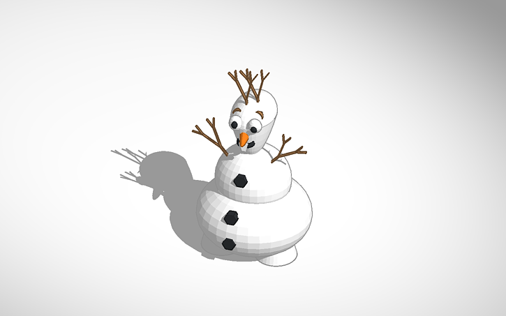 3D design olaf from frozen | Tinkercad