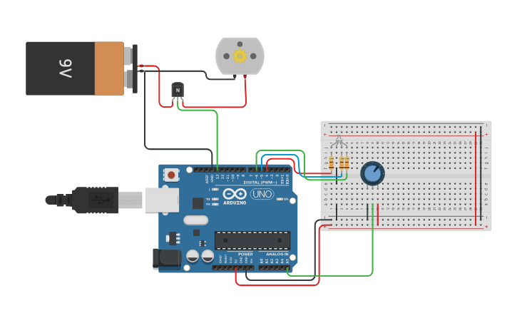 Circuit design Controle de Umidade do Solo - Tinkercad