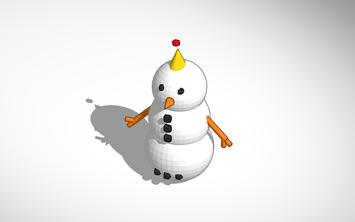3D design Snowman - Tinkercad