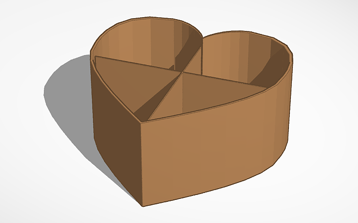 3D design Jewelry heart - box - Tinkercad