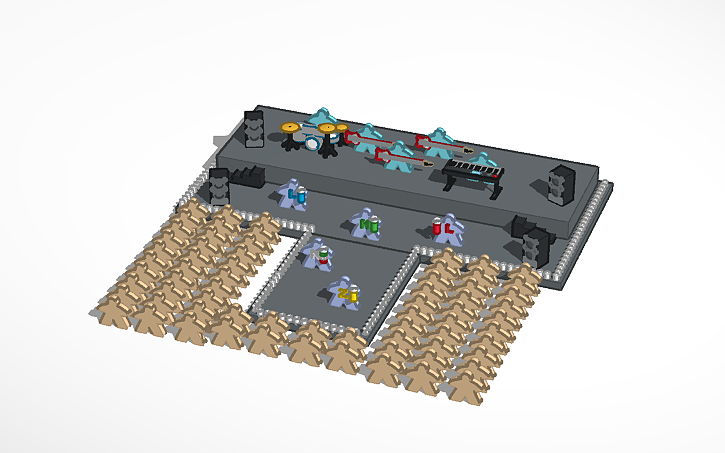 3D design One Direction Stage JSTB - Tinkercad