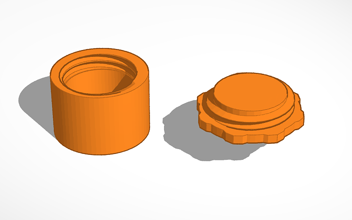 3D design screw lid container - Tinkercad