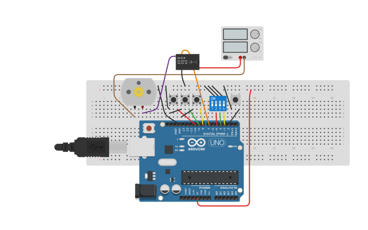 Circuit design Robótica - Exemplo 18b | Tinkercad