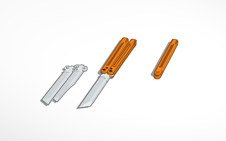 3D design balisong - Tinkercad
