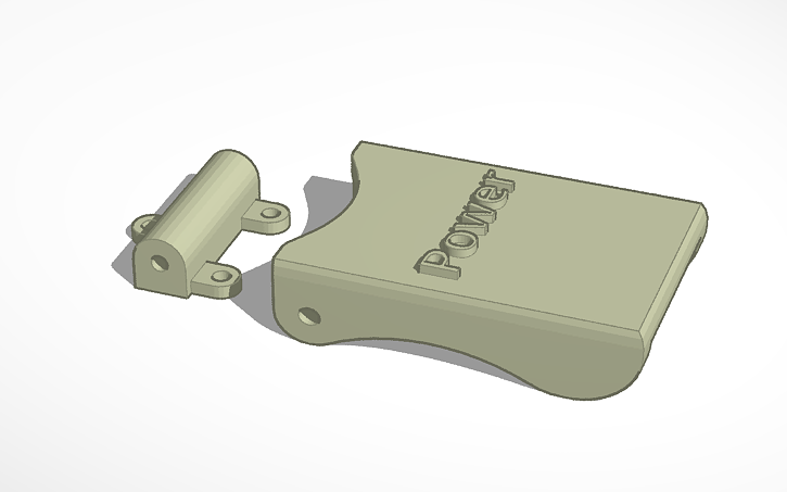 3D design Power Switch Cover - Tinkercad
