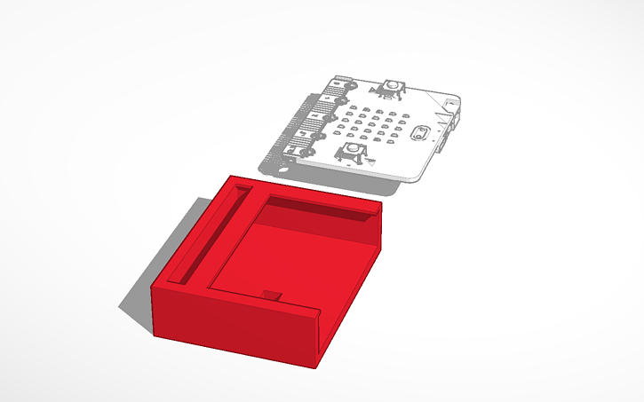 3D design Microbit Case and Microbit - Tinkercad