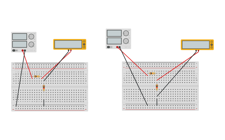 Circuit Design Experiment 1 B Multimeter Measurement Of Resistance Tinkercad