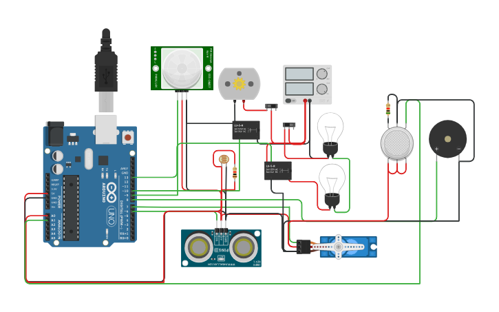 Circuit Design Smart Home Automation System Tinkercad