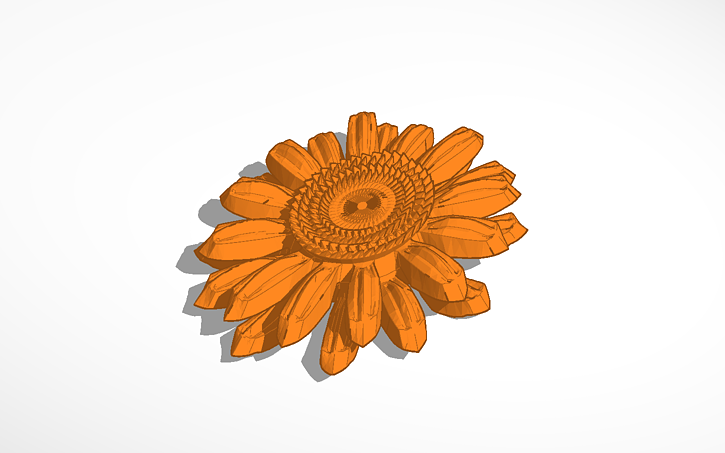3D design Flat Sunflower - Tinkercad