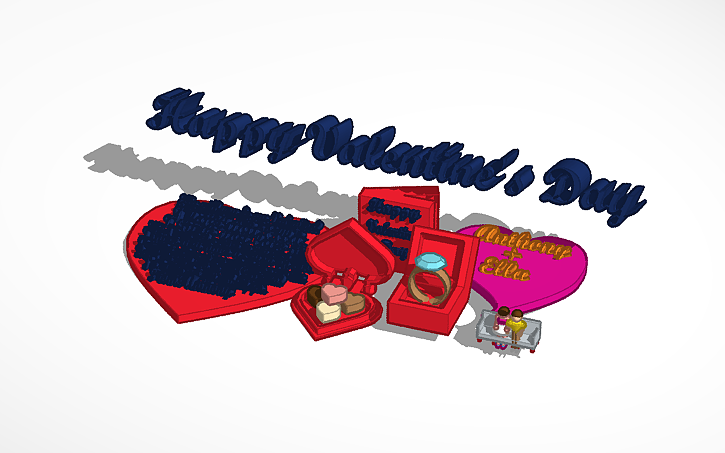 3D design Valentine's Card - Tinkercad