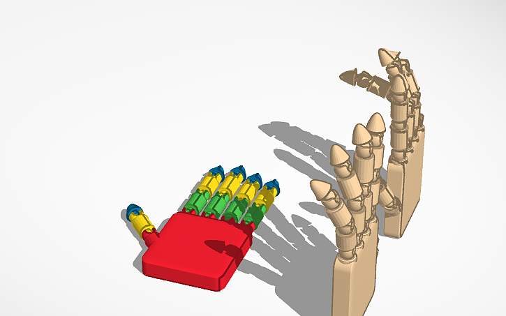 3D design Posable hand - Tinkercad