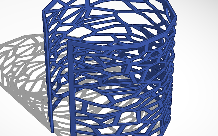 3D design Voronoi cuff - Tinkercad