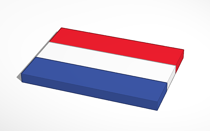 3D design Netherlands flag - Tinkercad