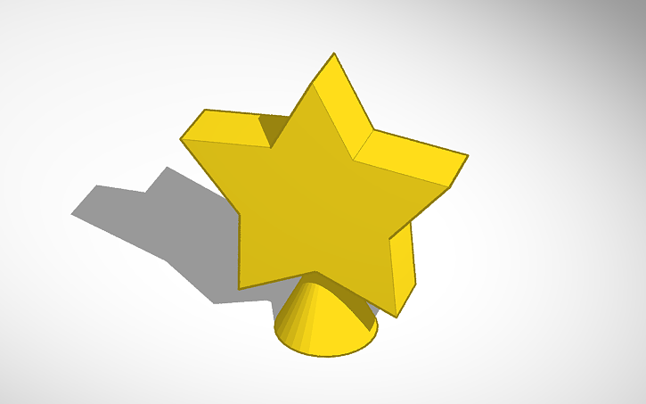 3D design Star Tree Topper - Tinkercad
