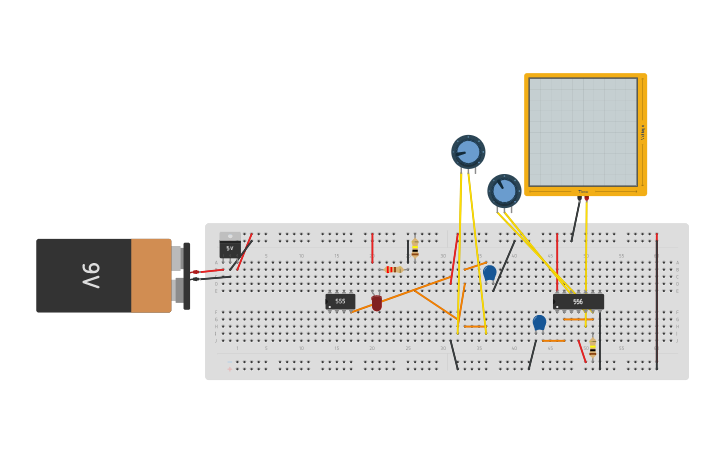 Circuit design Simple 555 Oscillator | Tinkercad
