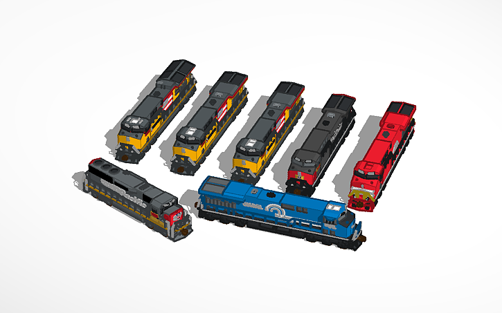 3D design train models for printing (credit Teo747) - Tinkercad