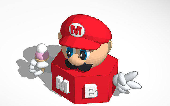 3D design Mario Bros - Tinkercad
