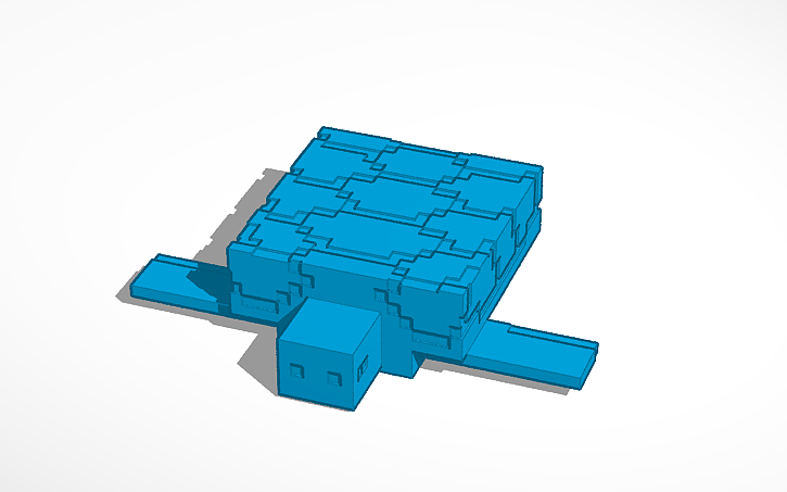3D design Minecraft Turtle - Tinkercad
