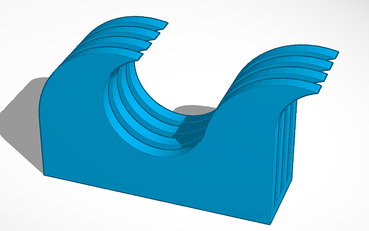 3D design Wave chopstick rest - Tinkercad