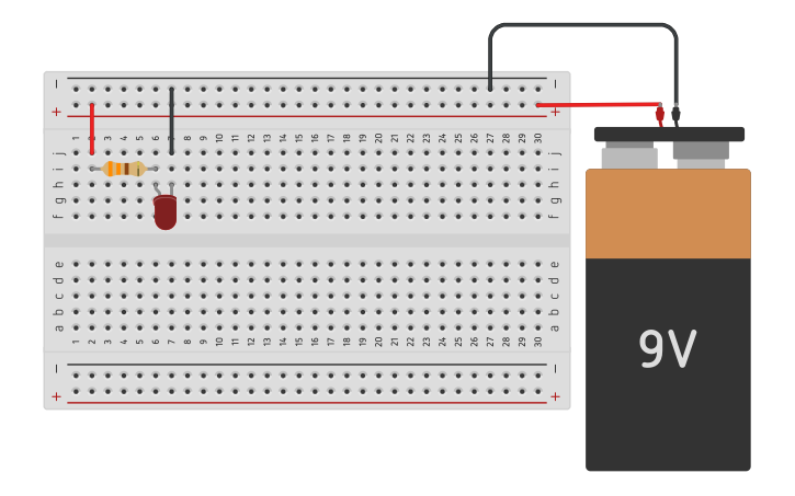 Circuit design First Breadboard Circuit - Tinkercad