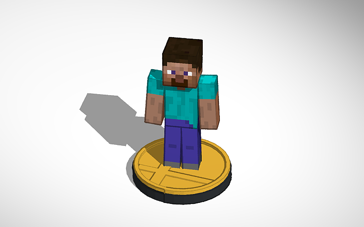 3D design Minecraft Steve Amibo - Tinkercad