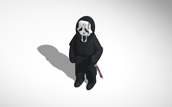 3D design ghostface - Tinkercad