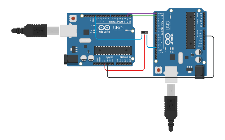 Circuit Design Serial Communication Tinkercad