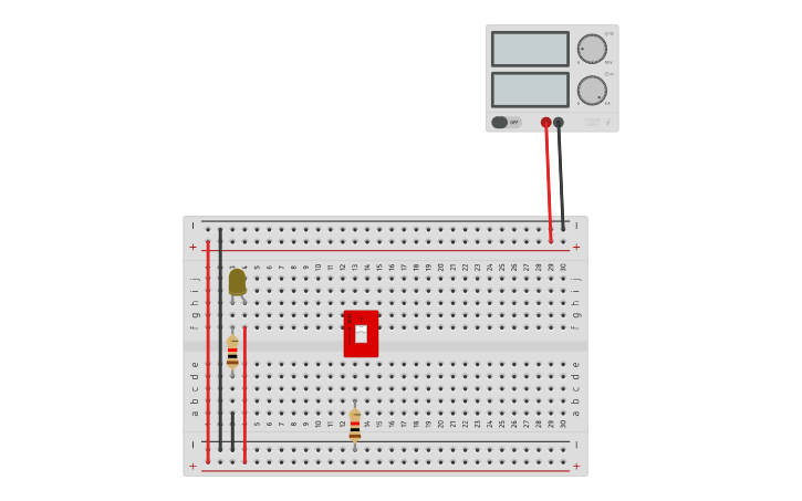 Circuit design Interruptores Practica 5 - Tinkercad