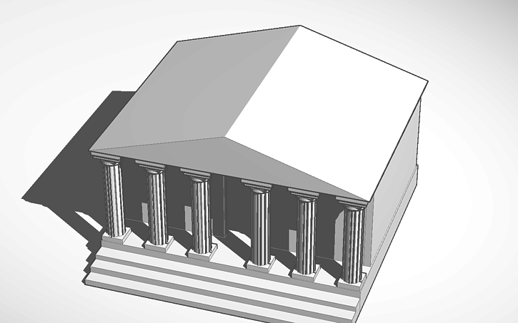 3D design Greek Architecture - Tinkercad