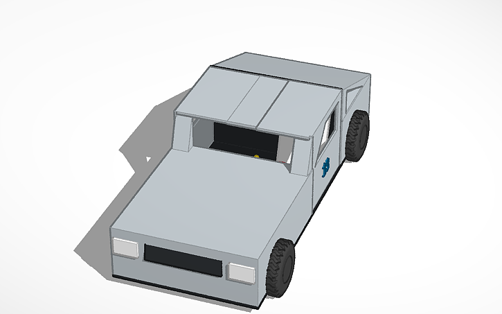 3D design DeLorean Demolition Derby Stock Car - Tinkercad